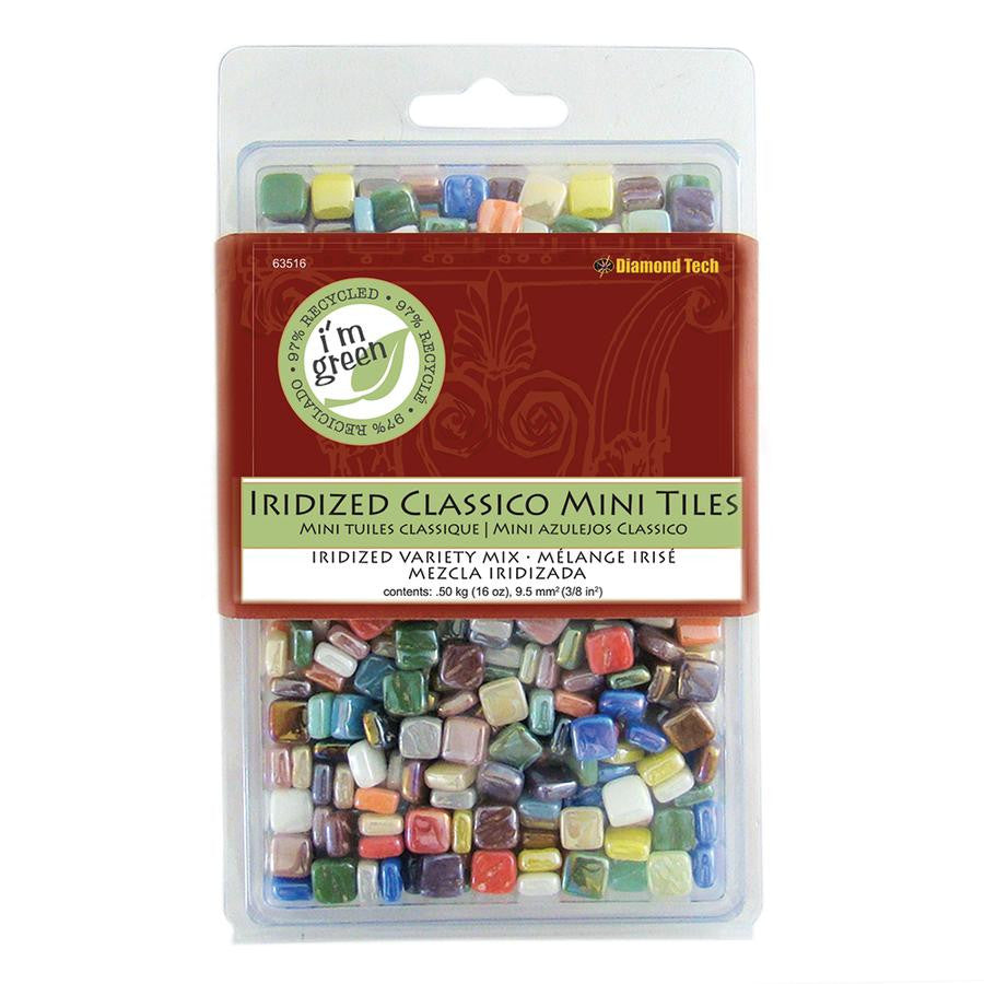 8mm Mini Iridescent Glass Tiles – Mosaic Tiles And More