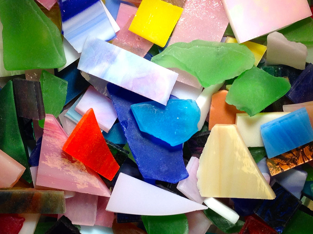 Scrap Glass - Tumbled – Mosaic Tiles And More
